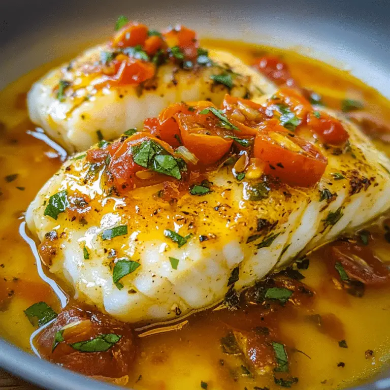 Pan-Seared Cod in White Wine Tomato Basil Sauce - Agreeable Recipes